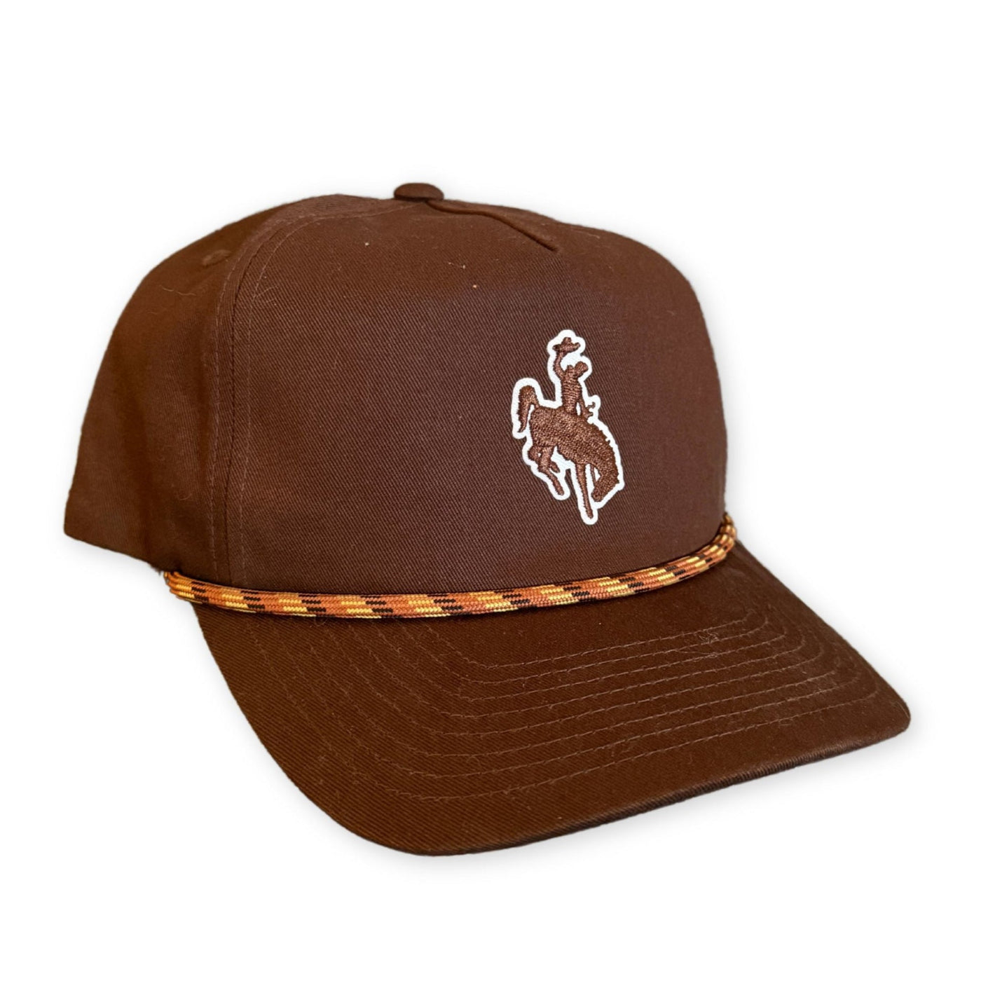 Bronco Patch Rope Hat - Brown