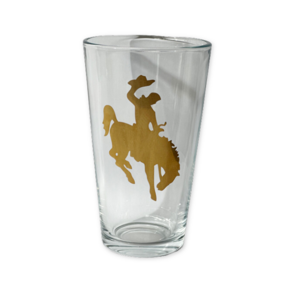 Bucking Bronco Pint Glass