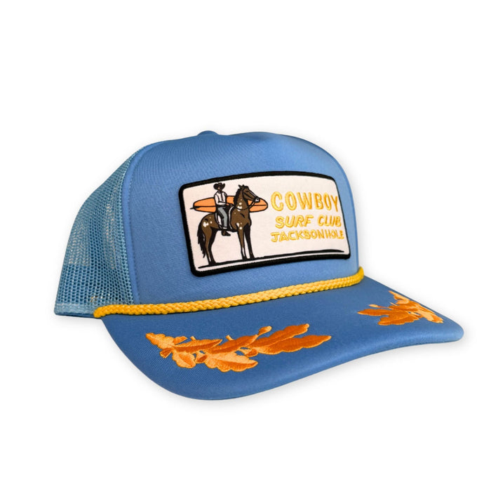 Cowboy Surf Club Patch on Foam Captain Trucker Hat