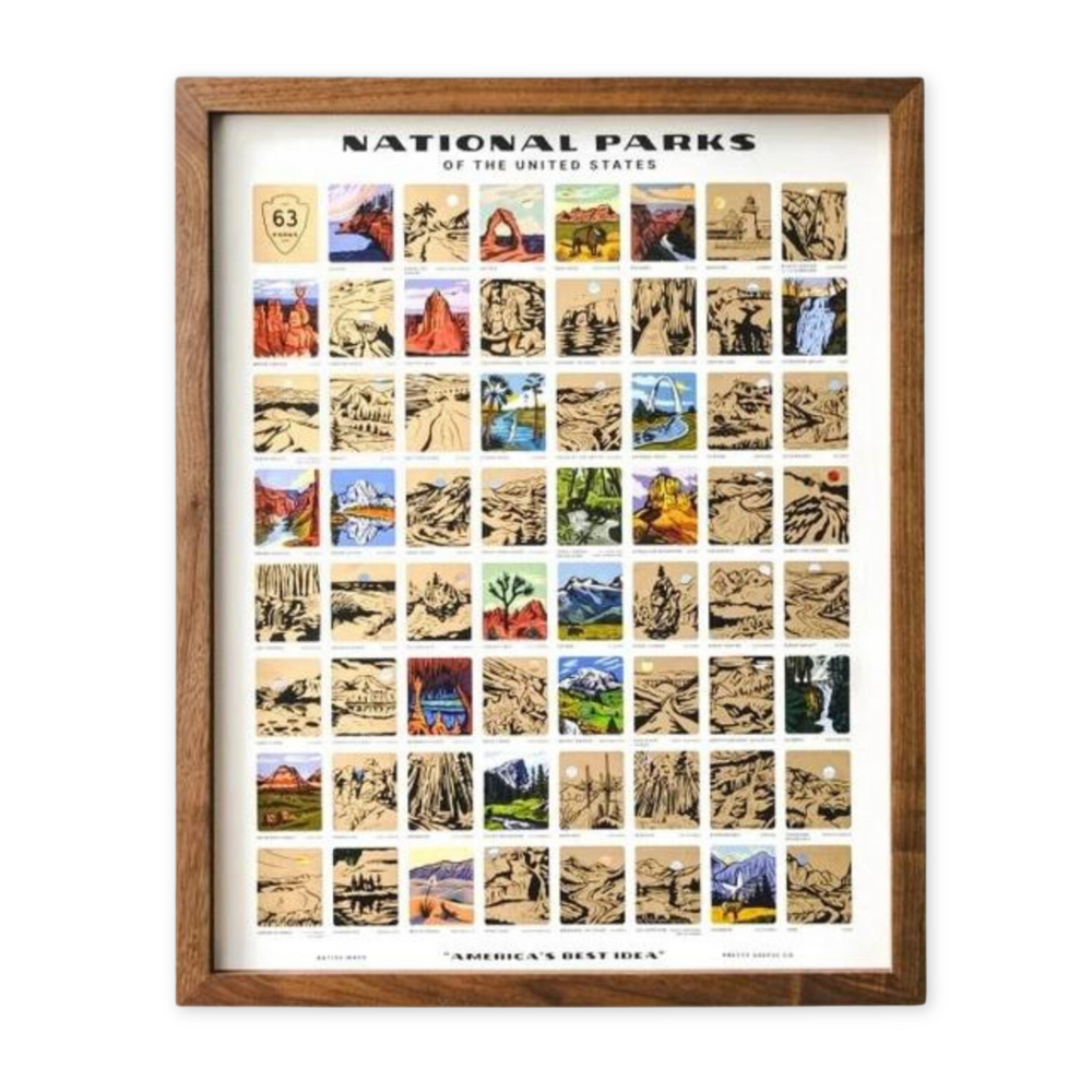 National Park Scratch Off Map