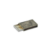 Small Silver Stamped Matchbox