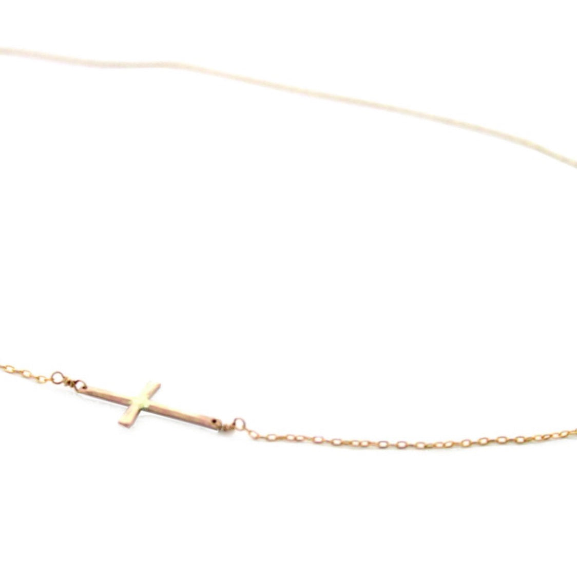 Side Cross Necklace