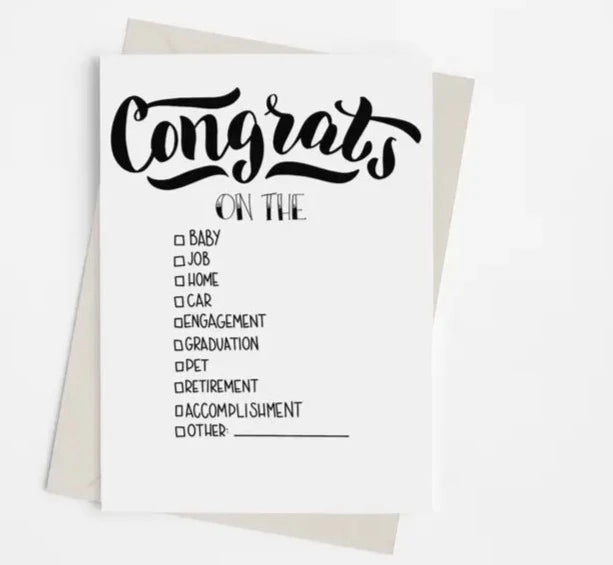 Congrats Checklist Greeting Card