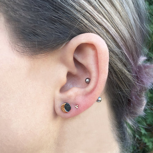 Solar Eclipse Earring Studs